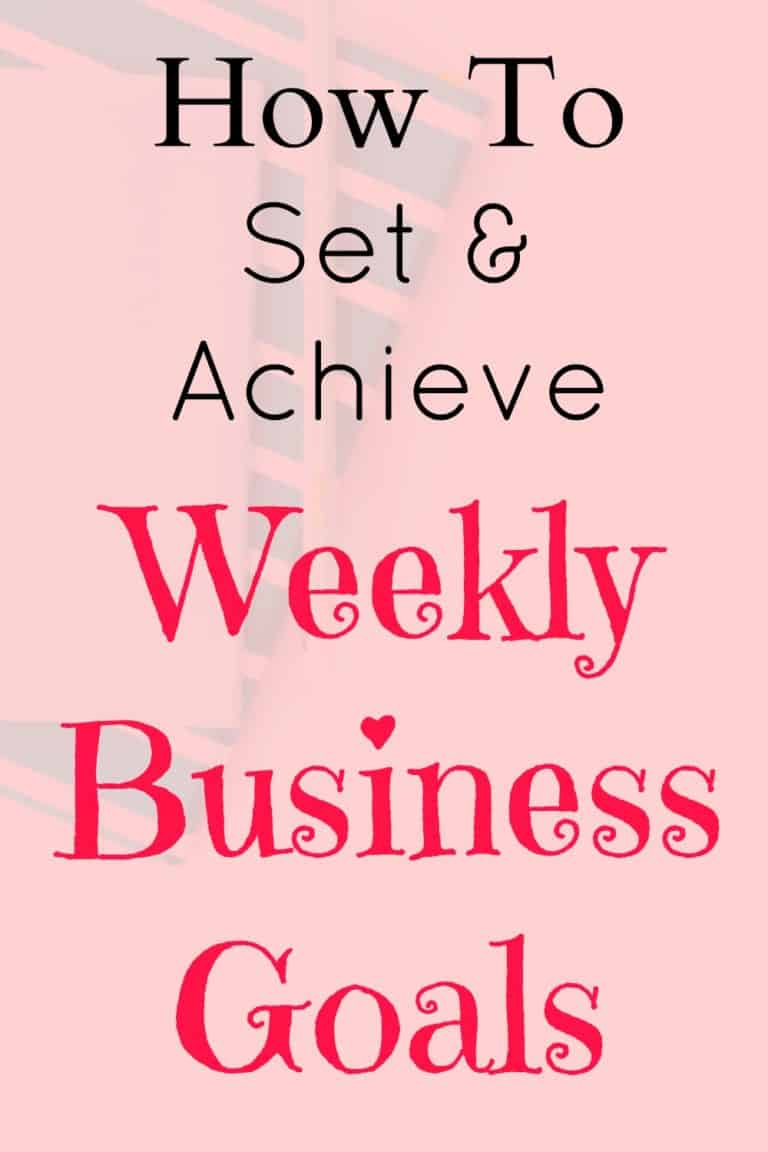 Weekly goal setting for long-term business success