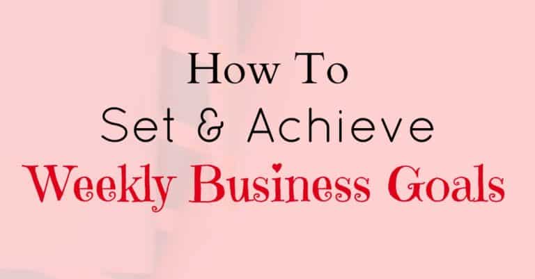 Weekly goal setting for long-term business success