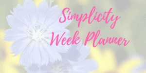 Simplicity Planner | 1 Week printout to focus on what's most important